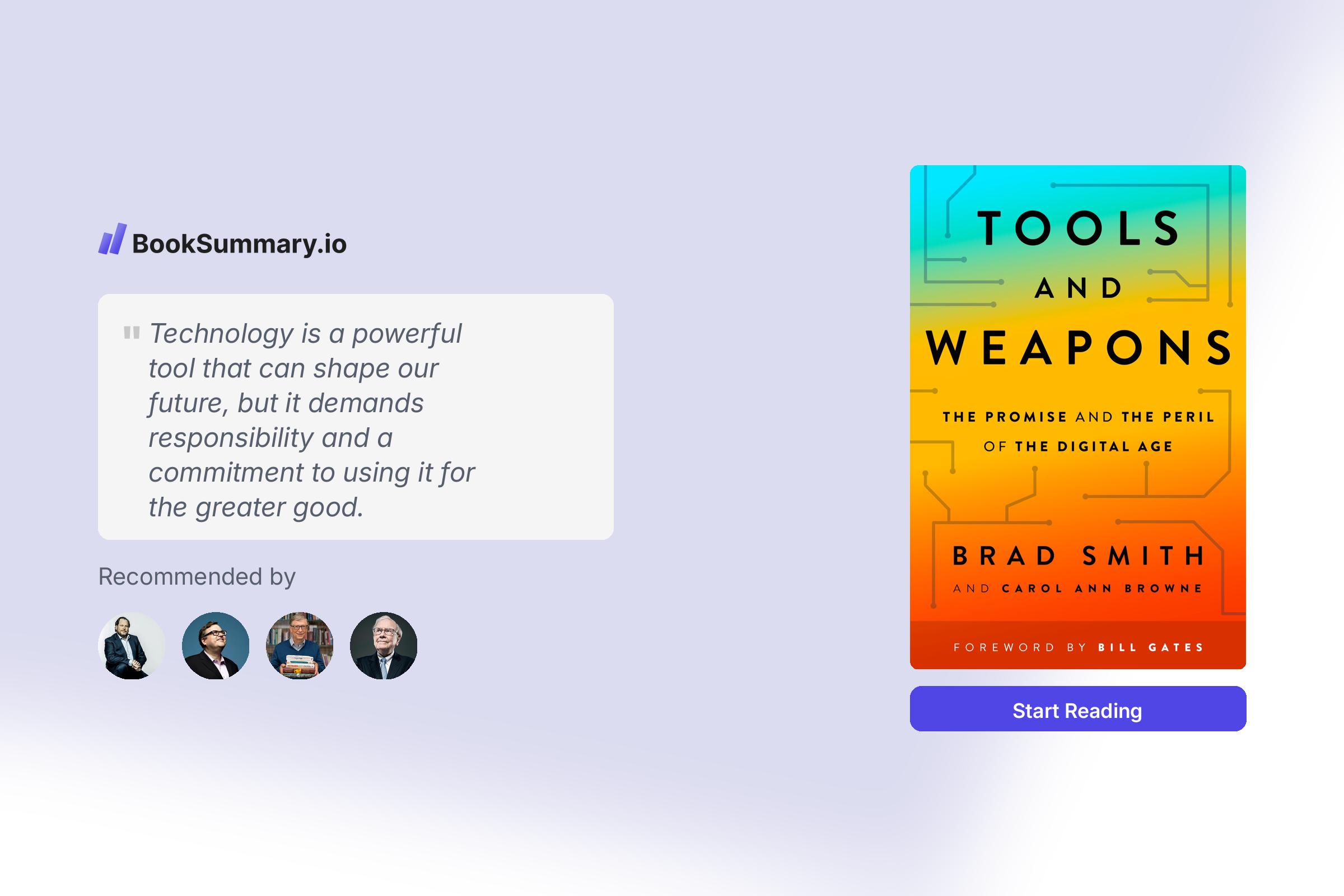 Tools and Weapons Book Summary