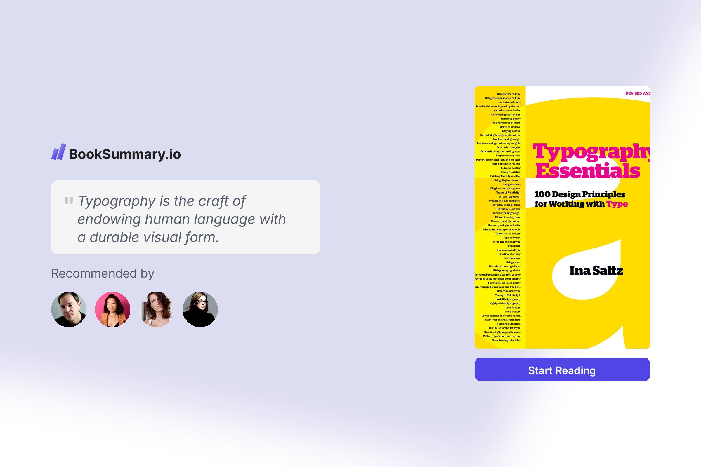 Typography Essentials Revised and Updated Book Summary