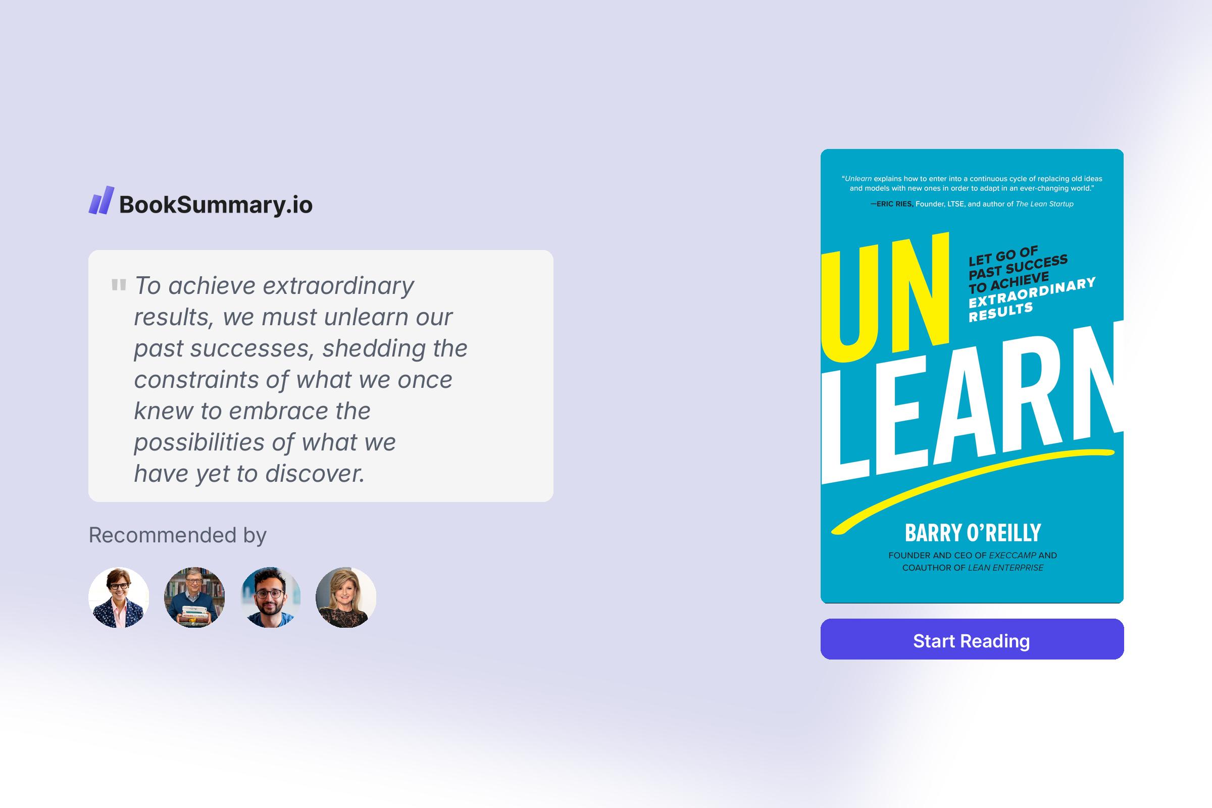 Unlearn Book Summary