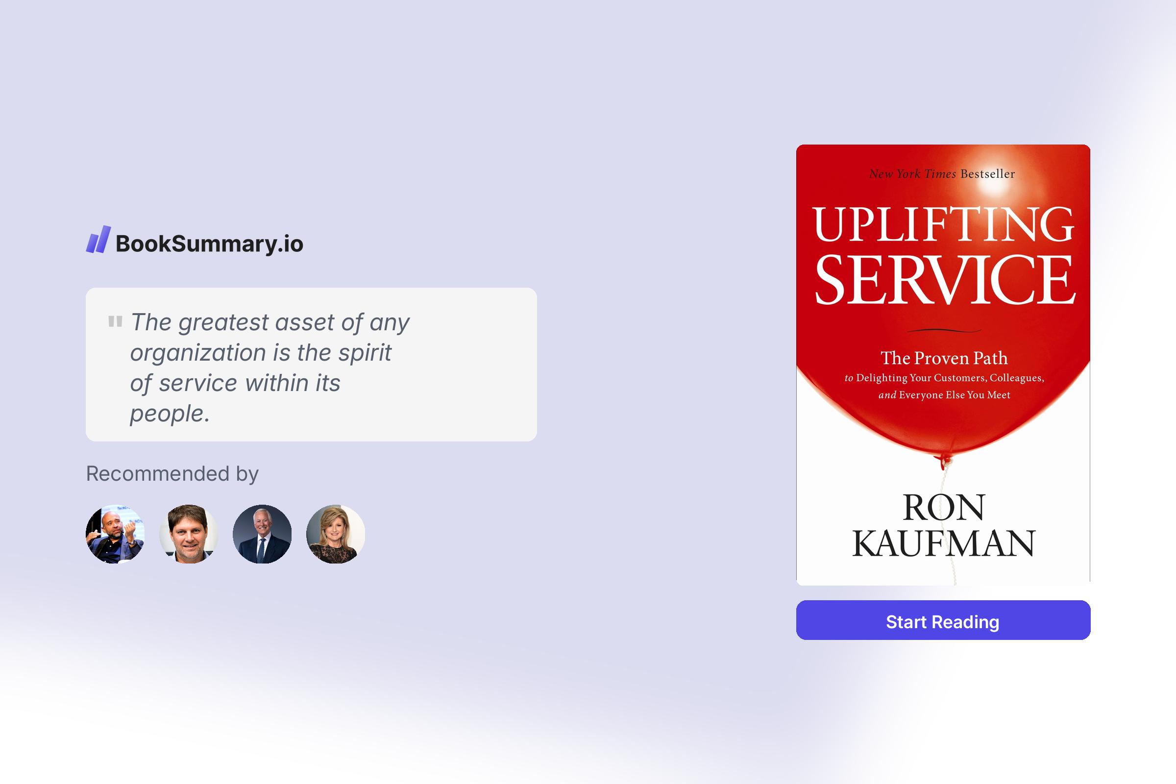 Uplifting Service Book Summary