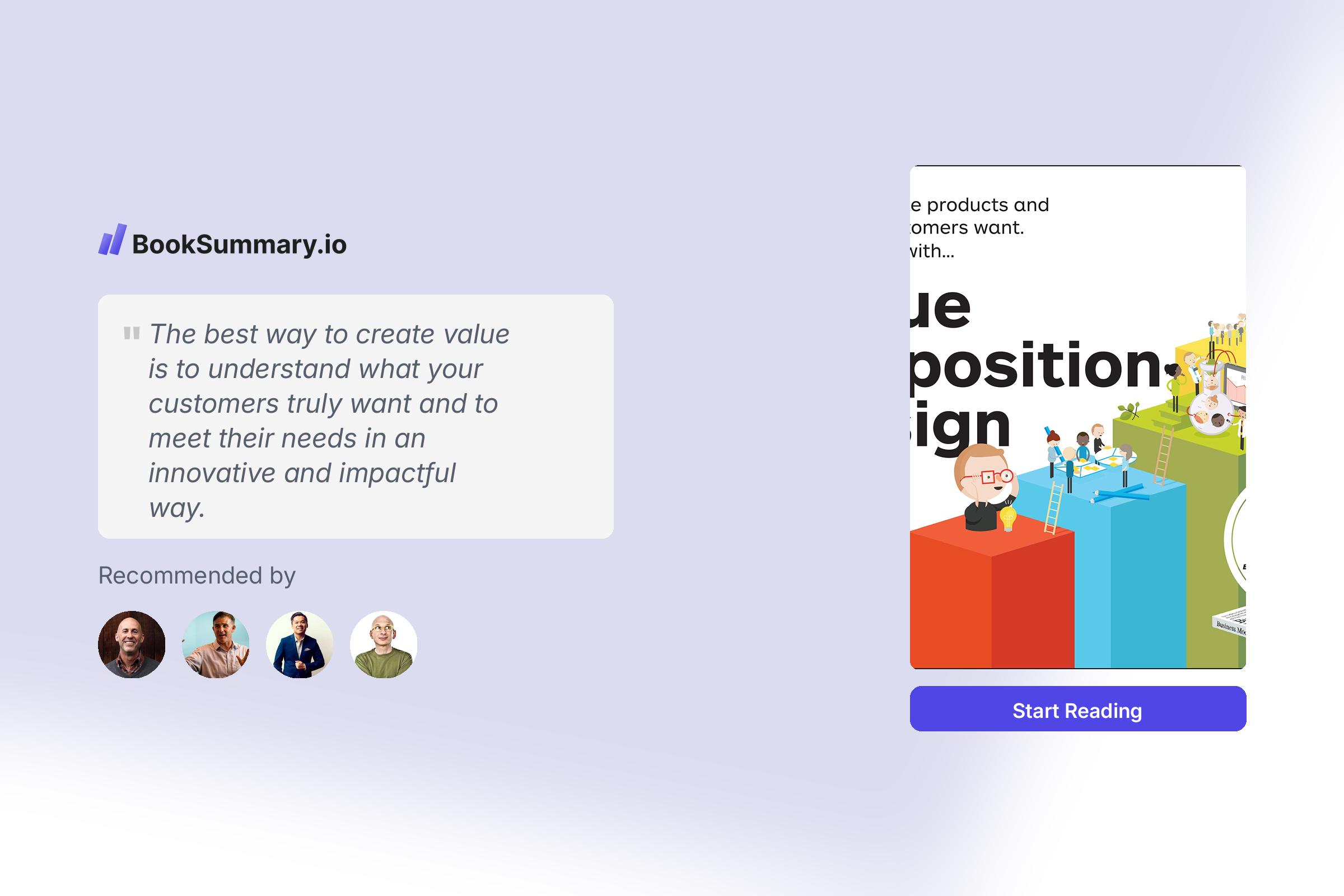 Value Proposition Design Book Summary