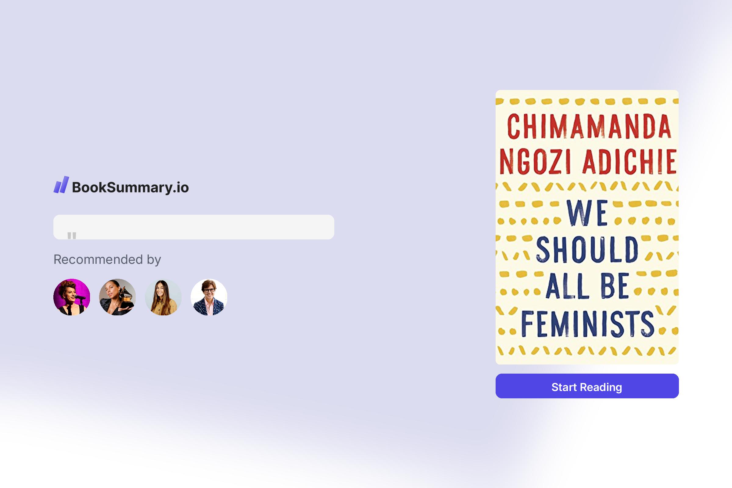 We Should All Be Feminists Book Summary