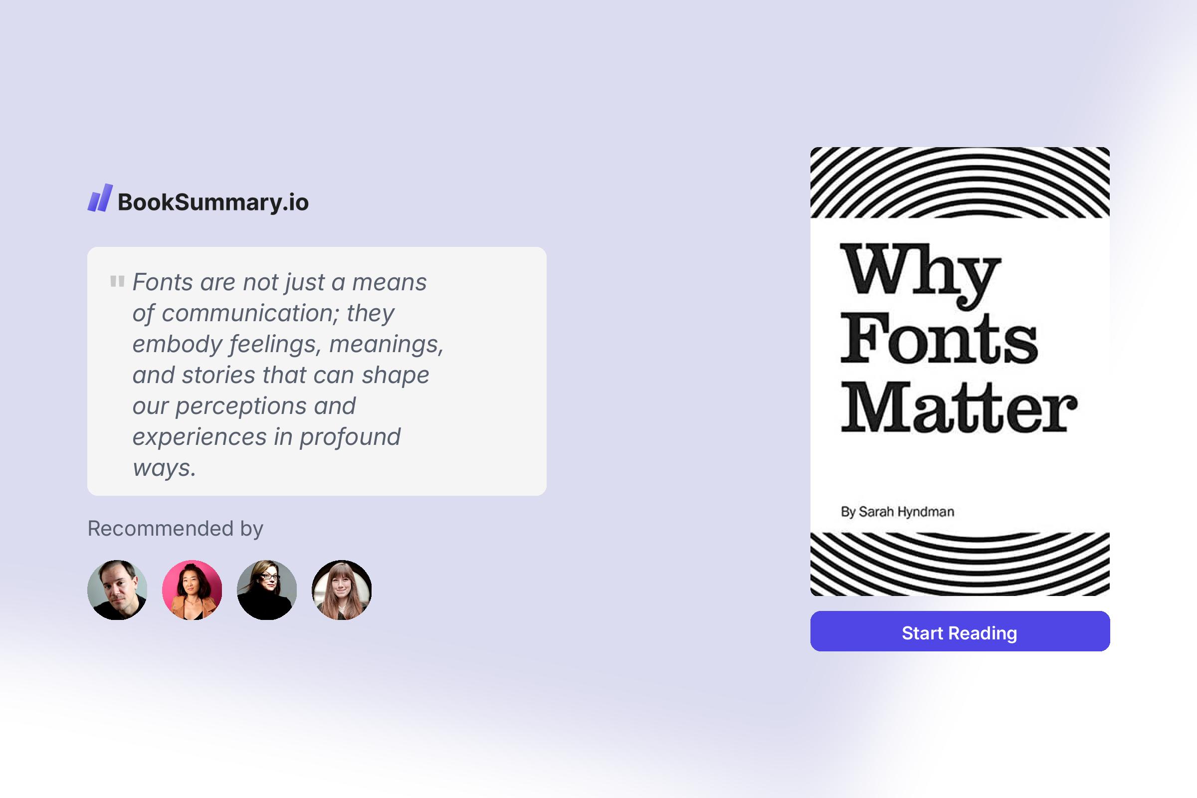 Why Fonts Matter Book Summary