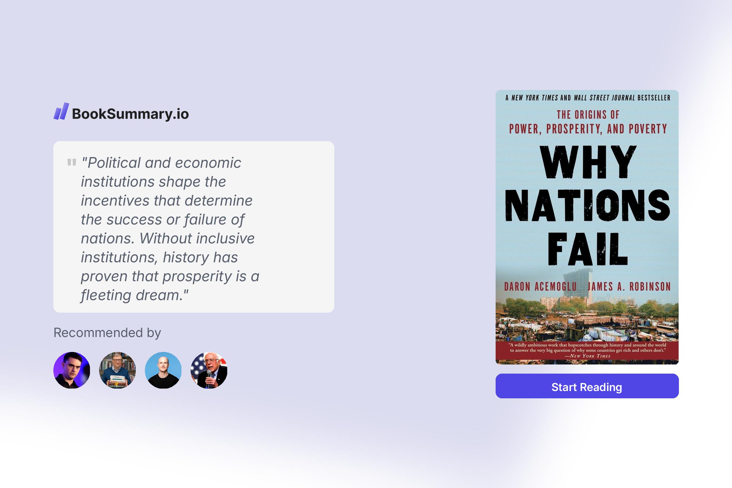 Why Nations Fail Book Summary