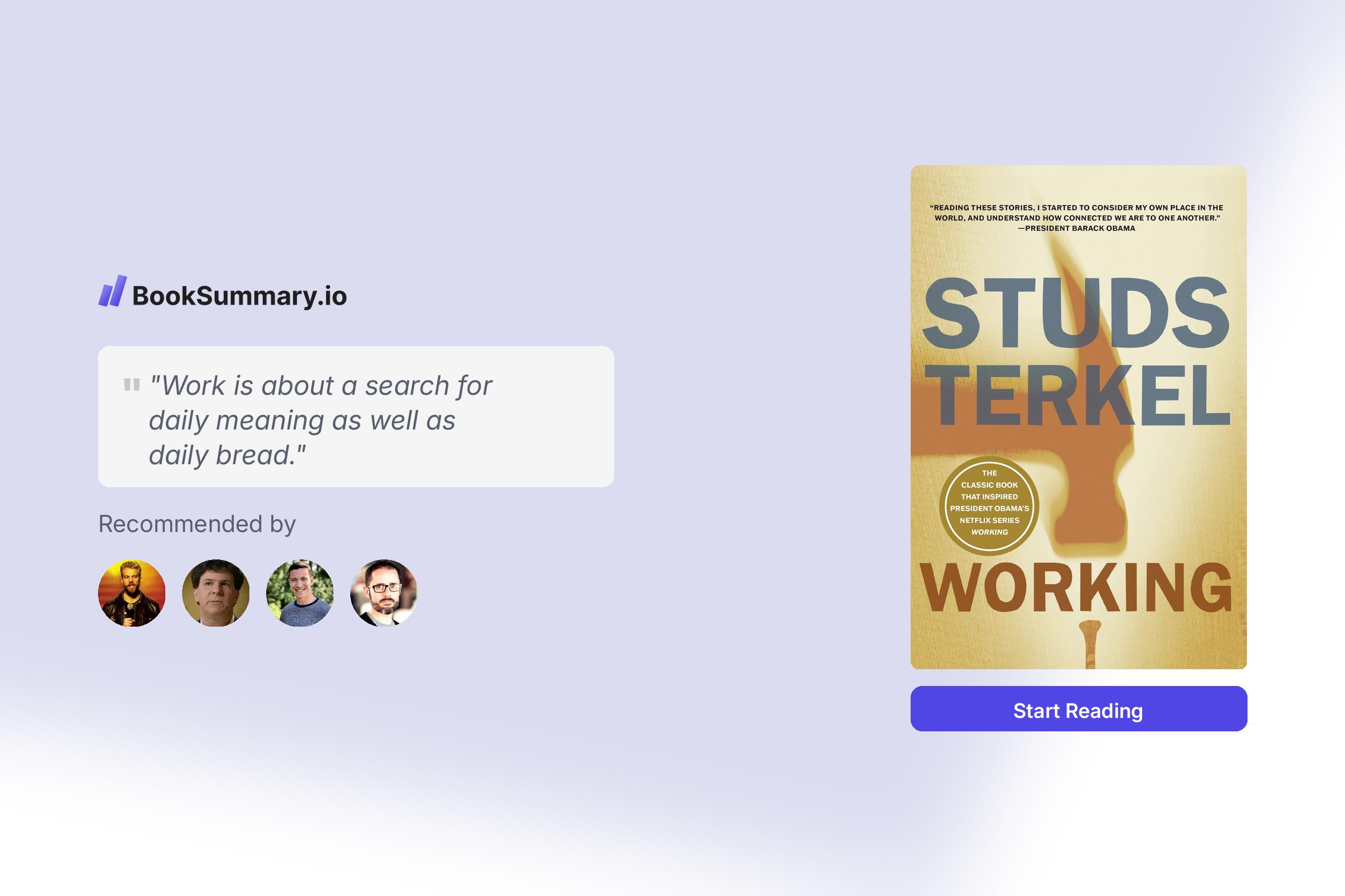 Working Book Summary