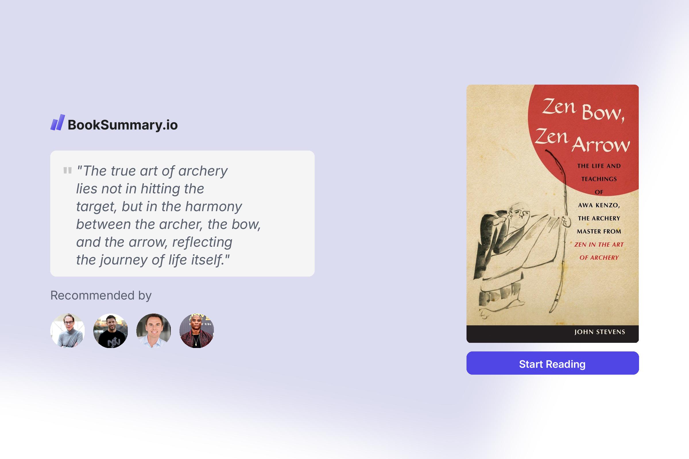 Zen Bow, Zen Arrow Book Summary