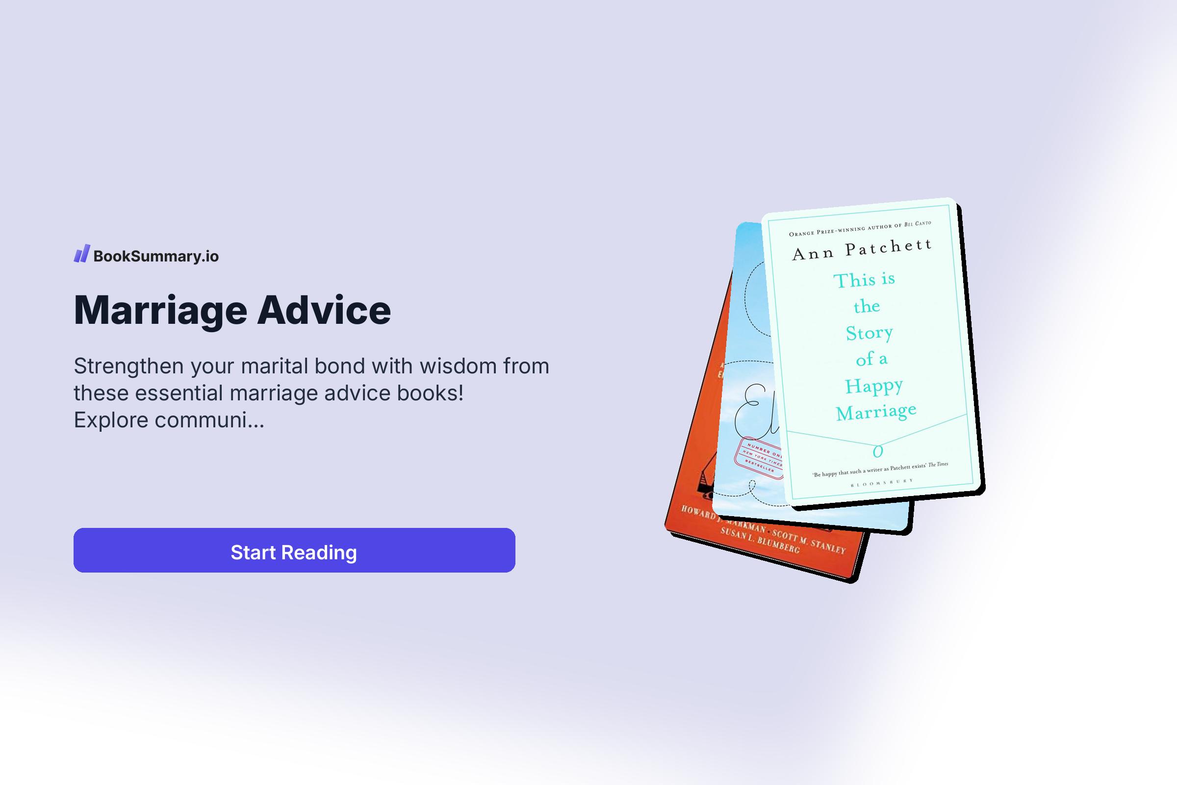 Marriage Books & Relationship Podcast Summary Collection